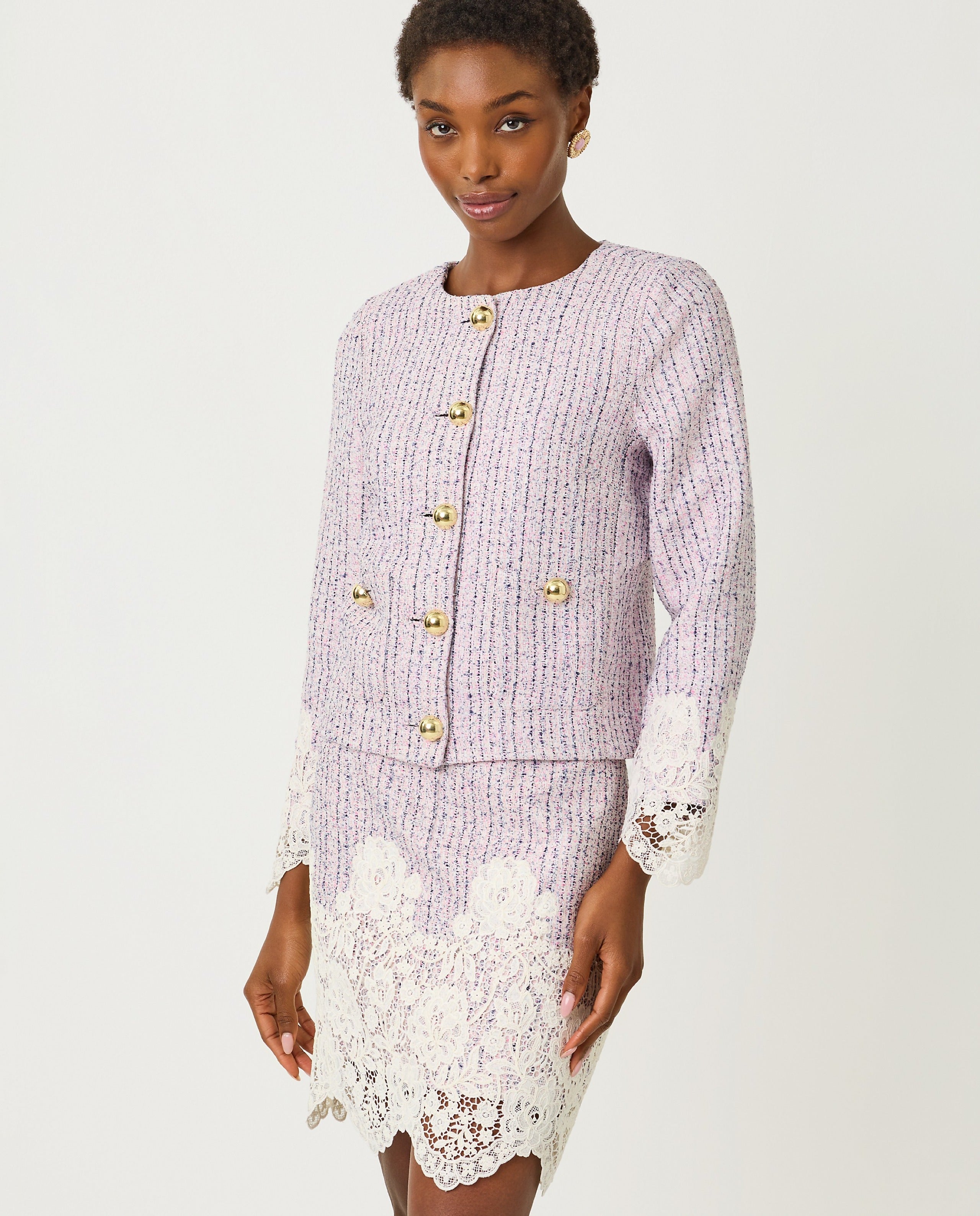 Lavina Boucle Jacket – Peppermint Palm Lou