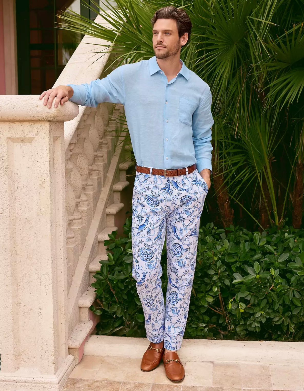 Mens Stuff Mizner Stretch Pants – Peppermint Palm Lou